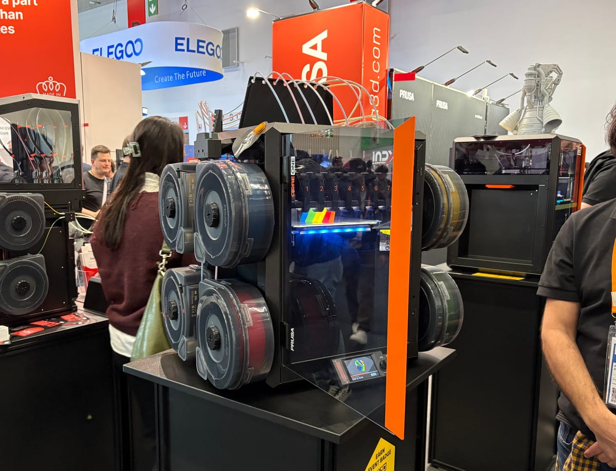 Watch Prusa CORE One 3D print 8 materials with Bondtech INDX upgrade